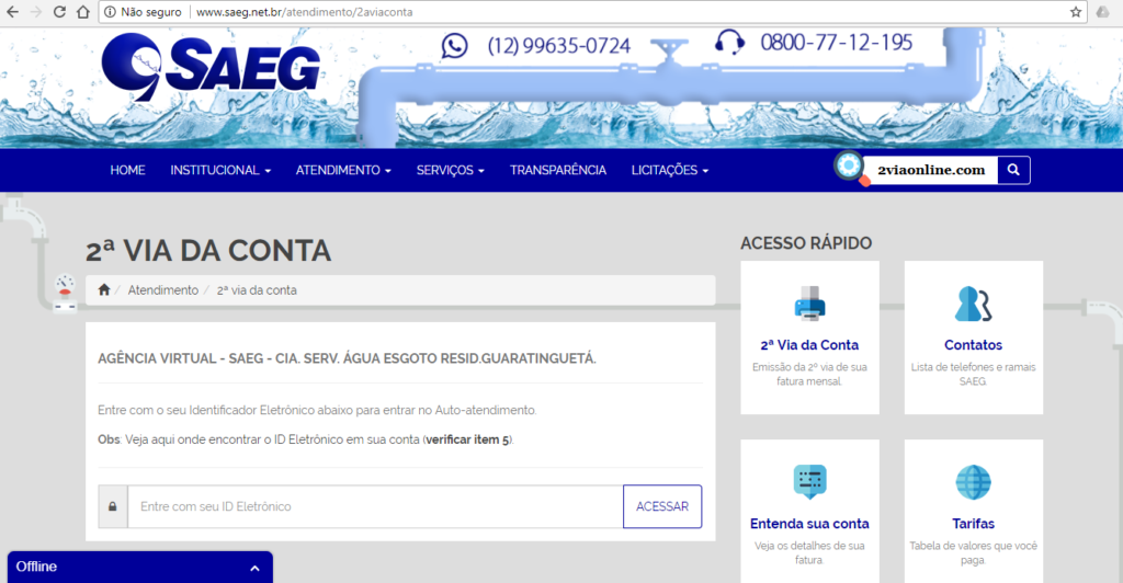 SAEG 2 Via Online: como tirar segunda via pelo site, telefone e mais